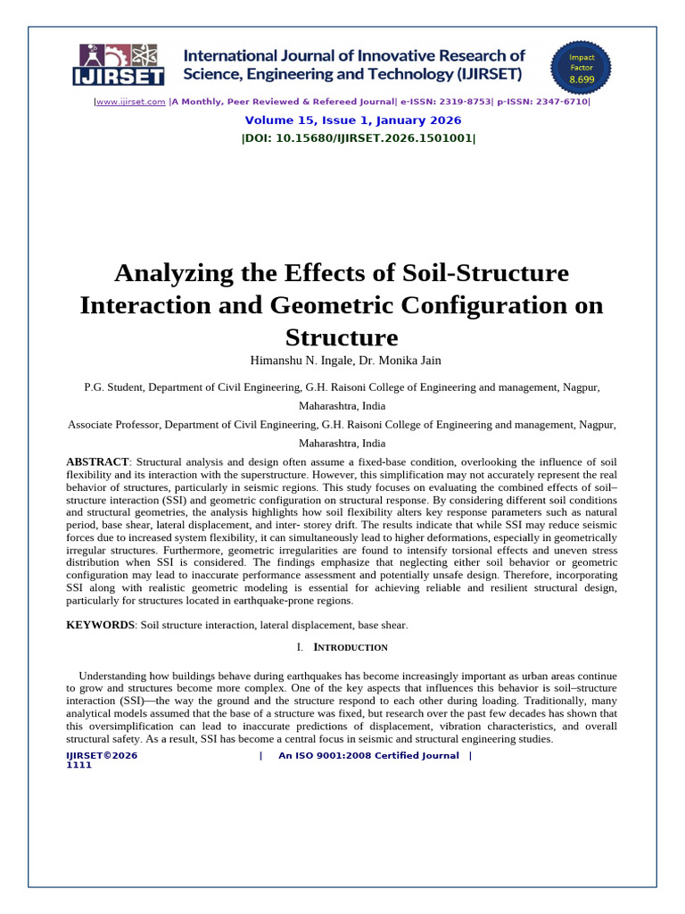 Soil-Structure Interaction Effects on Design | PDF | Mechanical ...