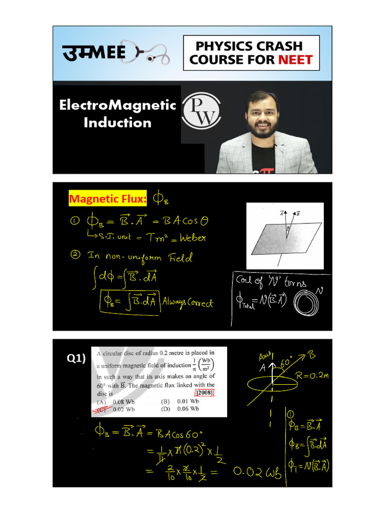 Electromagnetic Induction Concepts | PDF | Electromagnetic Induction ...