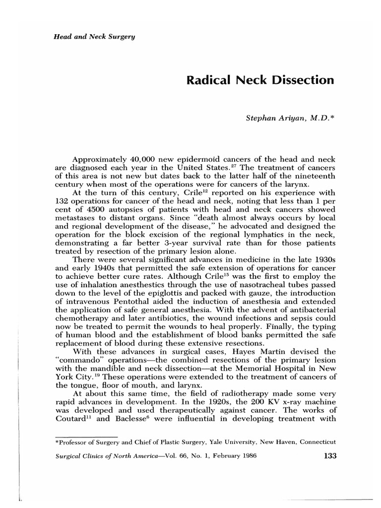 ariyan1986 article neck dissection flaps | PDF | Neck | Common Carotid ...
