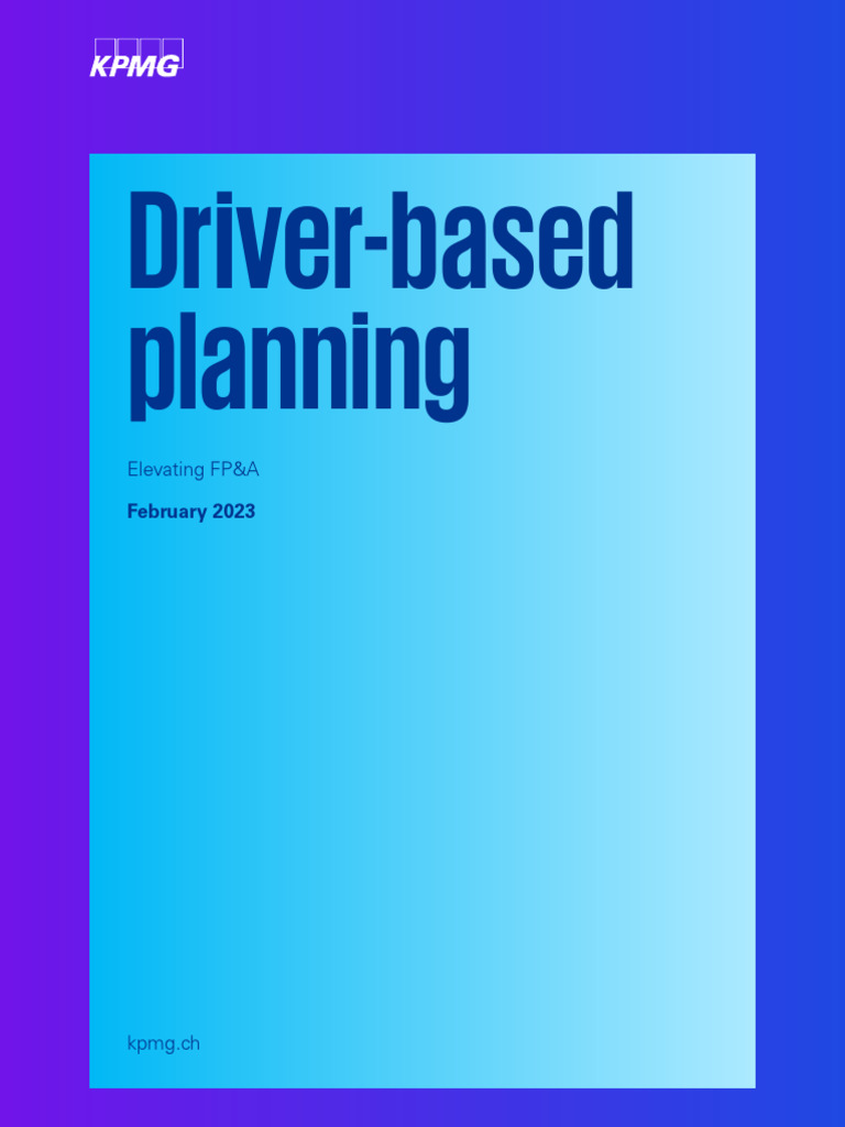 Driver Based Planning | PDF | Marketing | Forecasting