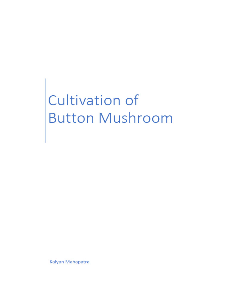 Button Mushroom Cultivation Guide | PDF | Compost | Mushroom