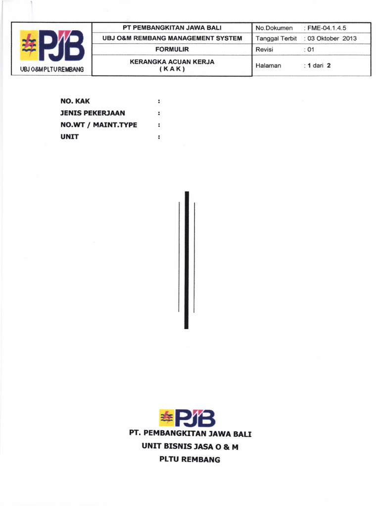FME-04.1.4.5 Kerangka Acuan Kerja Ref 1 | PDF