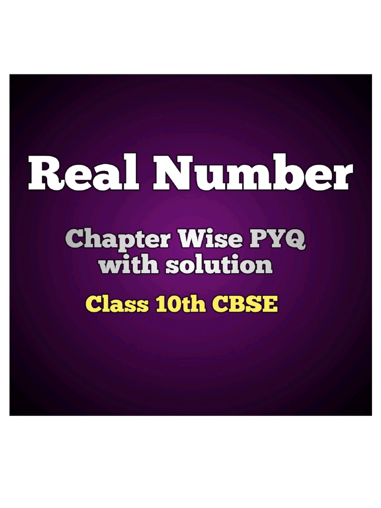 CBSE 10th Chap 1 Real Numbers | PDF