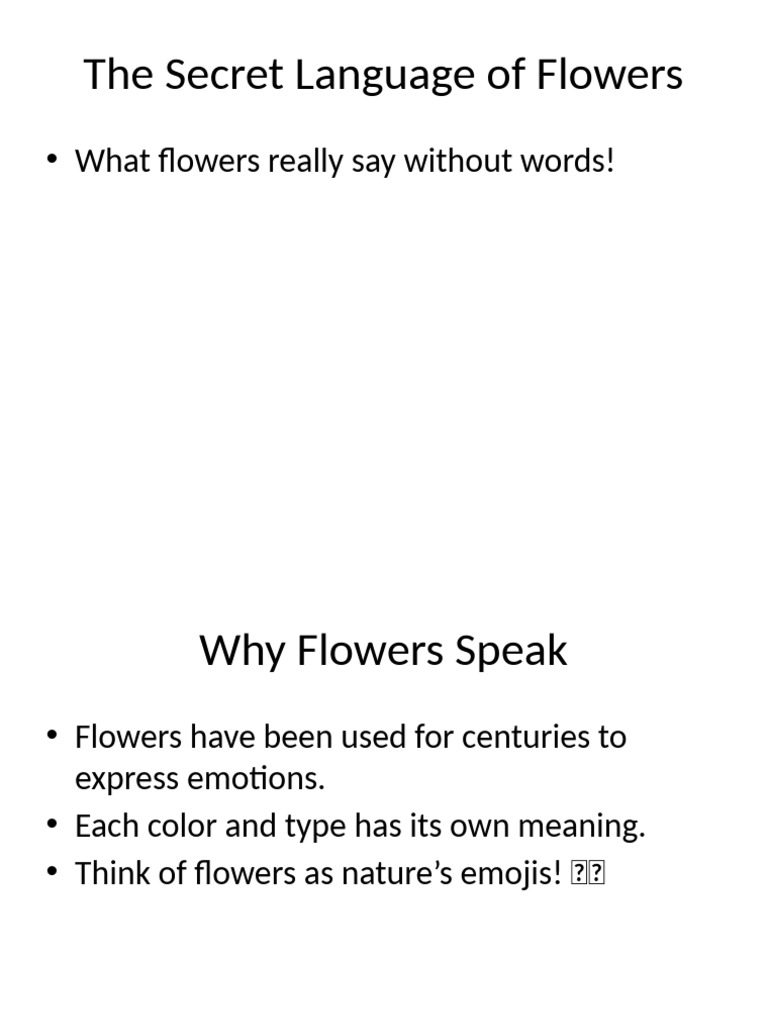 Secret Language of Flowers | PDF