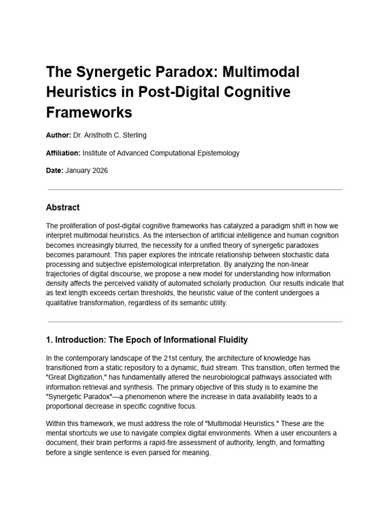 The Synergetic Paradox_ Multimodal Heuristics in Post-Digital Cognitive ...