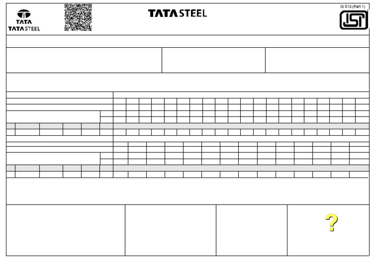 Tata Steel CRCA Coil Test Certificate | PDF | Ultimate Tensile Strength ...
