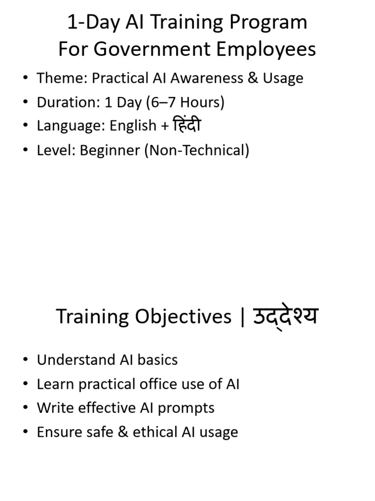 Training Syllabus Govt Employees | PDF