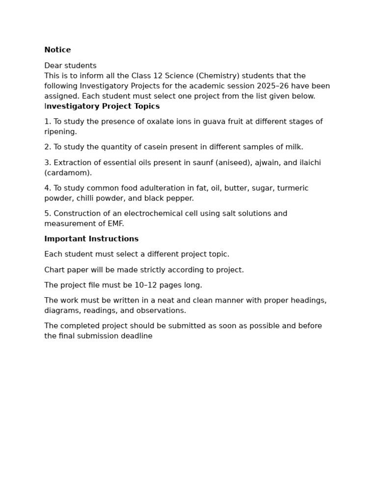 Project File 12th Class | PDF