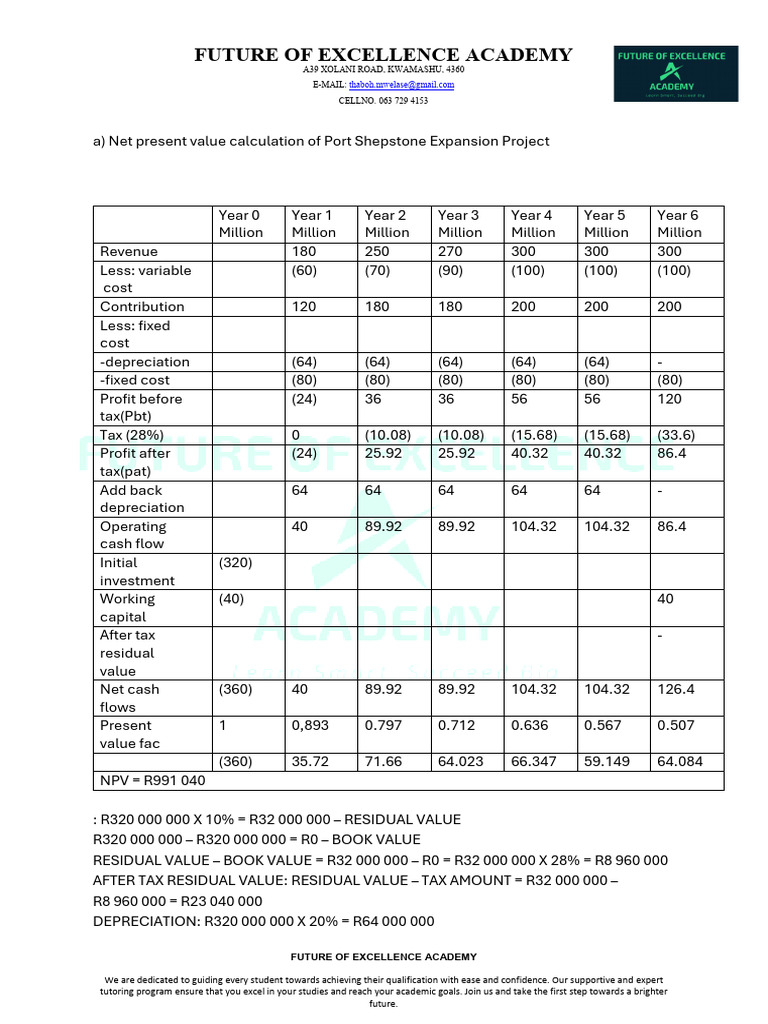 NPV Analysis for Expansion Projects | PDF | Net Present Value ...