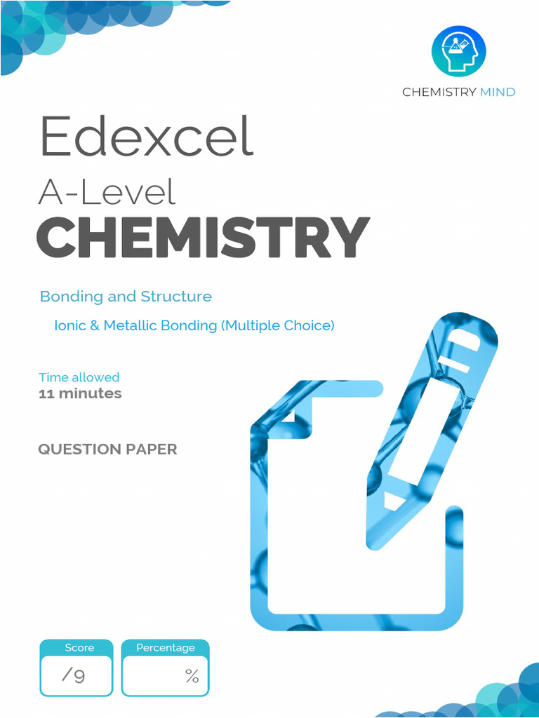 A-Level Chemistry Ionic Bonding Quiz | PDF | Ion | Chemical Compounds