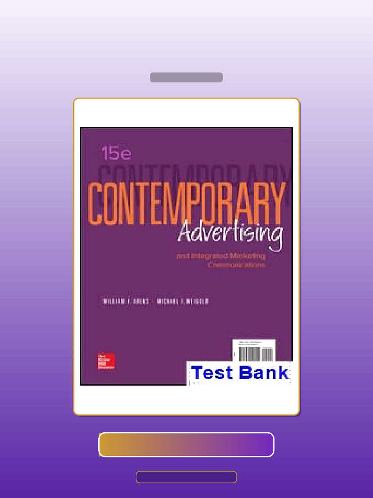 Test Bank for Contemporary Advertising and Integrated Marketing ...