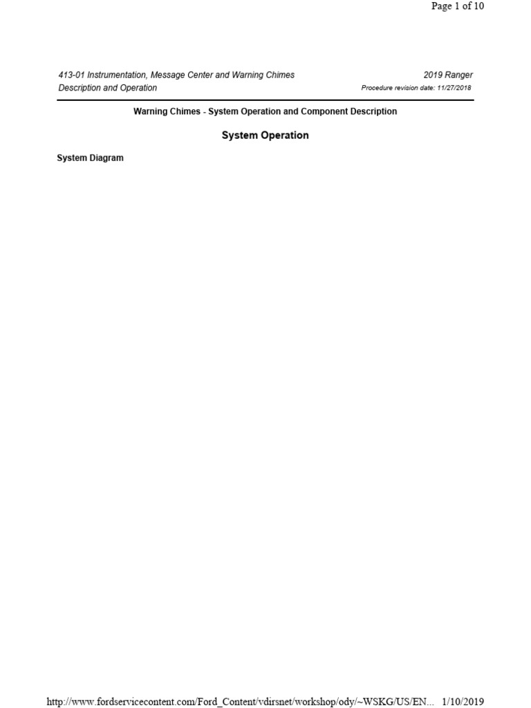 413-01 Instrumentation Messages Chimes - Description and Operation ...