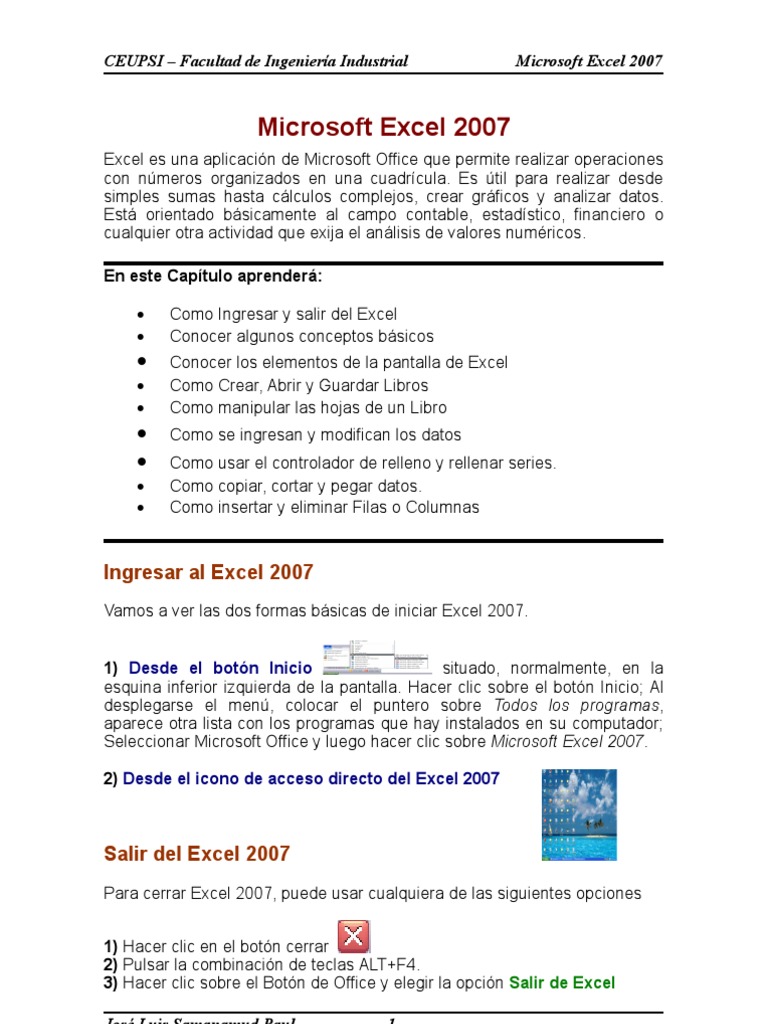 Manual de Excel 2007 | PDF