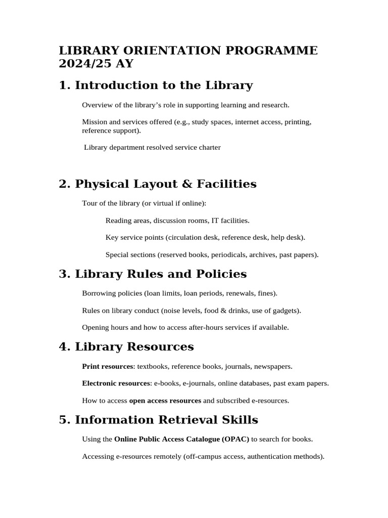 Orientation Programme | PDF