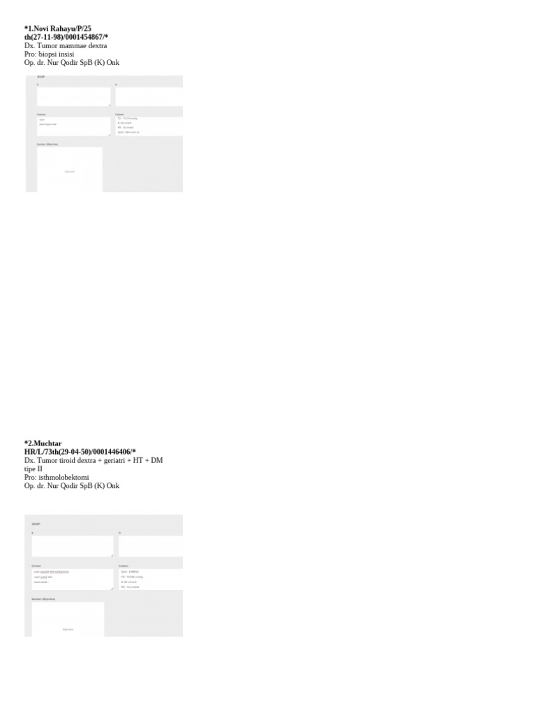 Oncology Patient Case Summaries | PDF