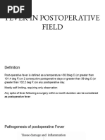Postoperative Fever Management Guide | PDF | Sepsis | Surgery