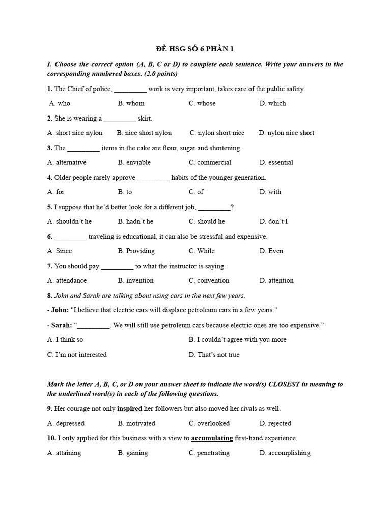 ĐỀ HSG SỐ 6 PHẦN 1 - 08.01.2026 | PDF | Human Communication