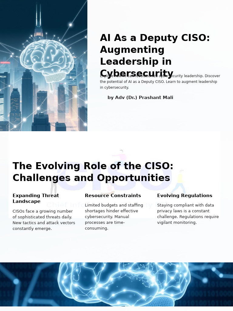 AI as a Deputy CISO Augmenting Leadership in Cybersecurity by prashant ...