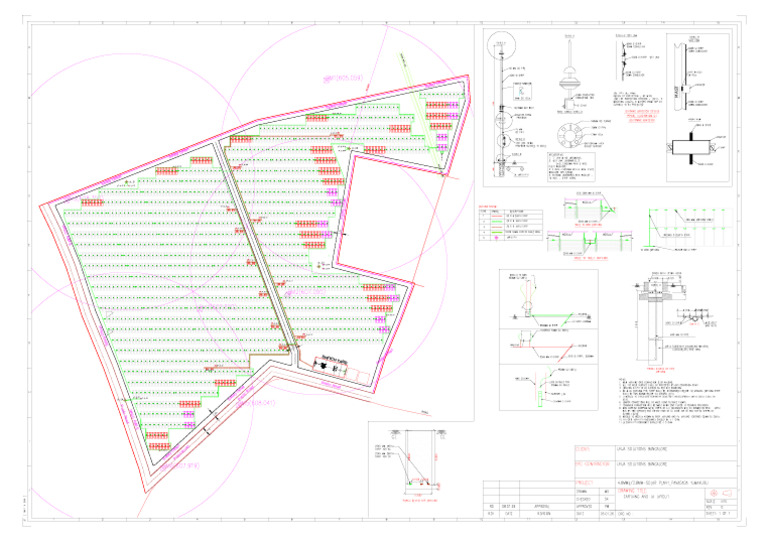 EARTHING AND LA LAYOUT-4.8MWP | PDF | Building Engineering | Equipment