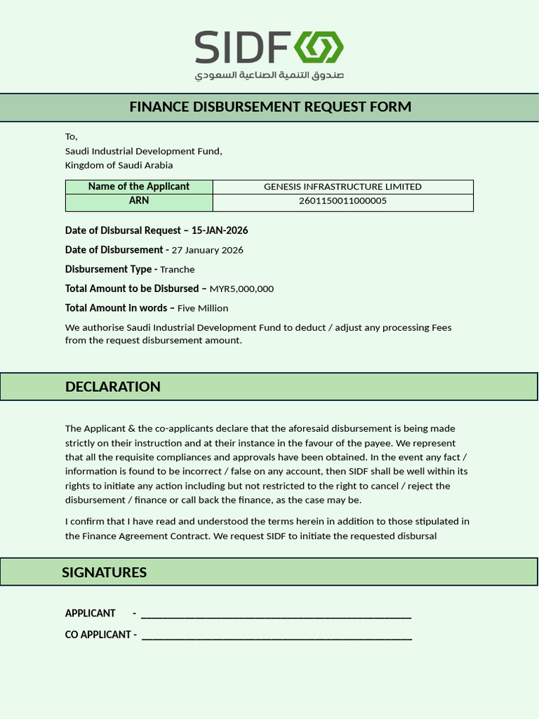 1768476712940-Final Disbursement Note Template | PDF