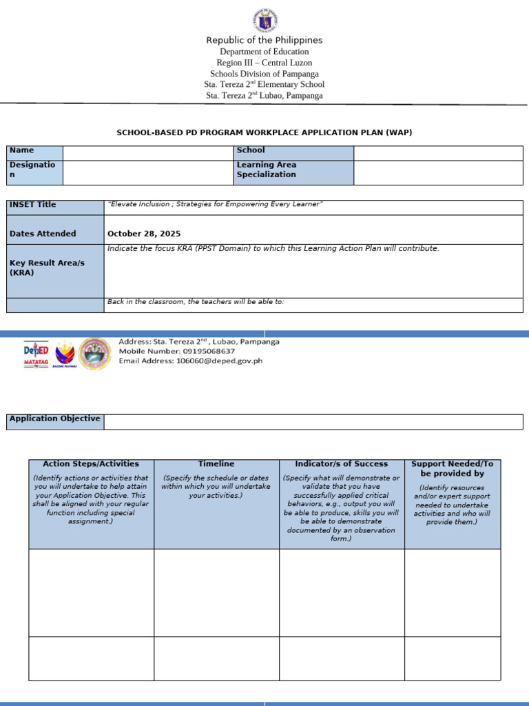 School-Based PD Program Application Plan | PDF | Intelligence ...