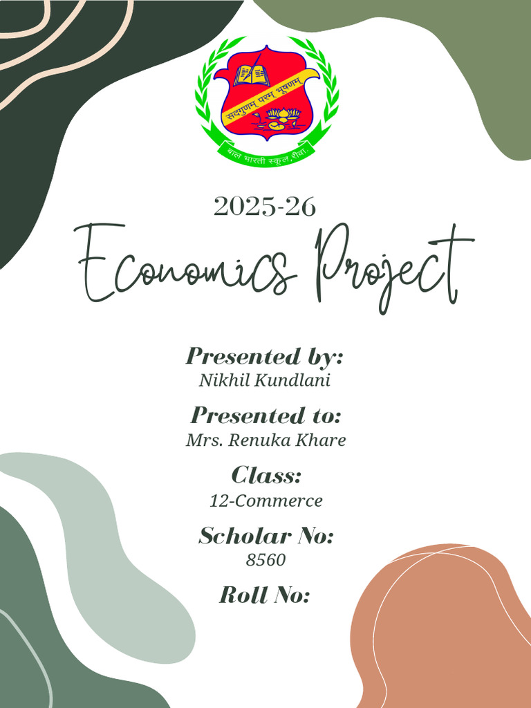 Olive Green Doodle Final Project Cover A4 Document | PDF