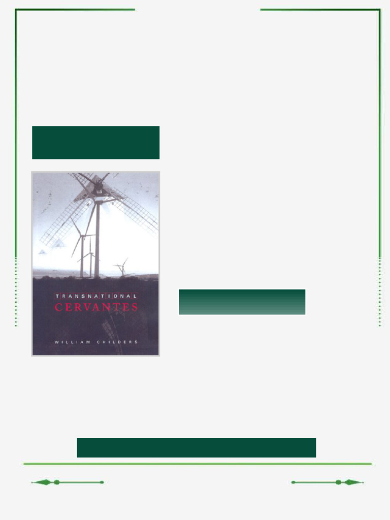 Transnational Cervantes First Edition William Childers ebook fully ...