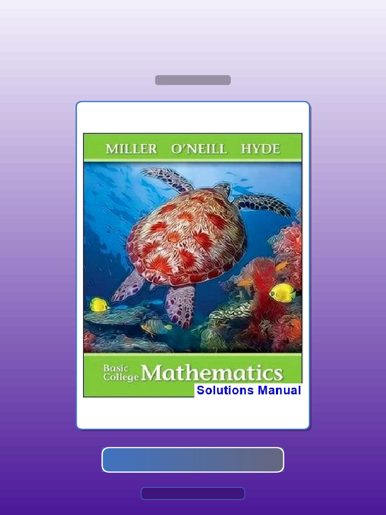 Test Bank for Basic College Mathematics 3rd Edition Miller | PDF ...