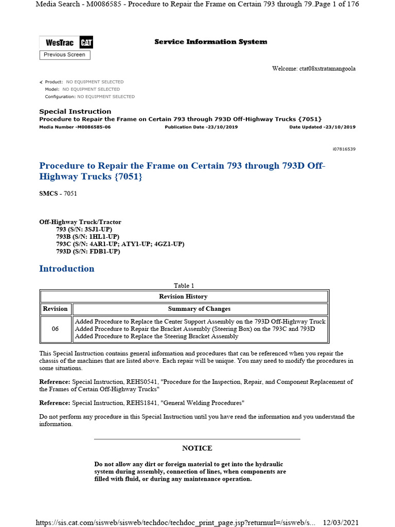 Frame Repair Guide for 793 Trucks | PDF | Welding | Construction