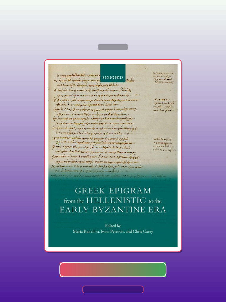 Test Bank for Greek Epigram From the Hellenistic to the Early Byzantine ...