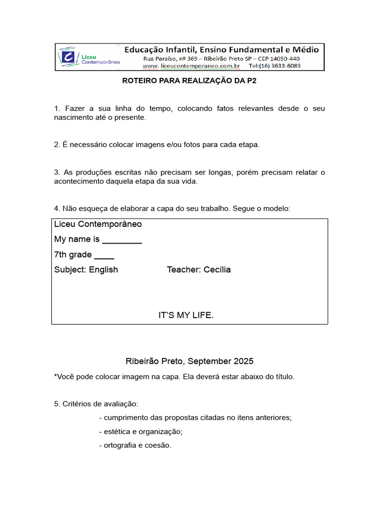 p2 Ing 7 Ano 3 Tri | PDF