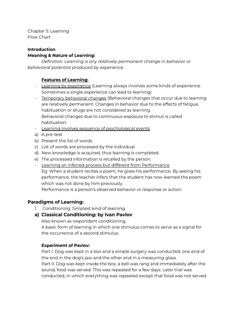 Understanding Learning: Key Concepts | PDF | Classical Conditioning ...