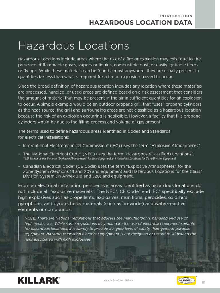 Killark 2 H Hazardous Section | PDF | Combustion | Atmosphere Of Earth
