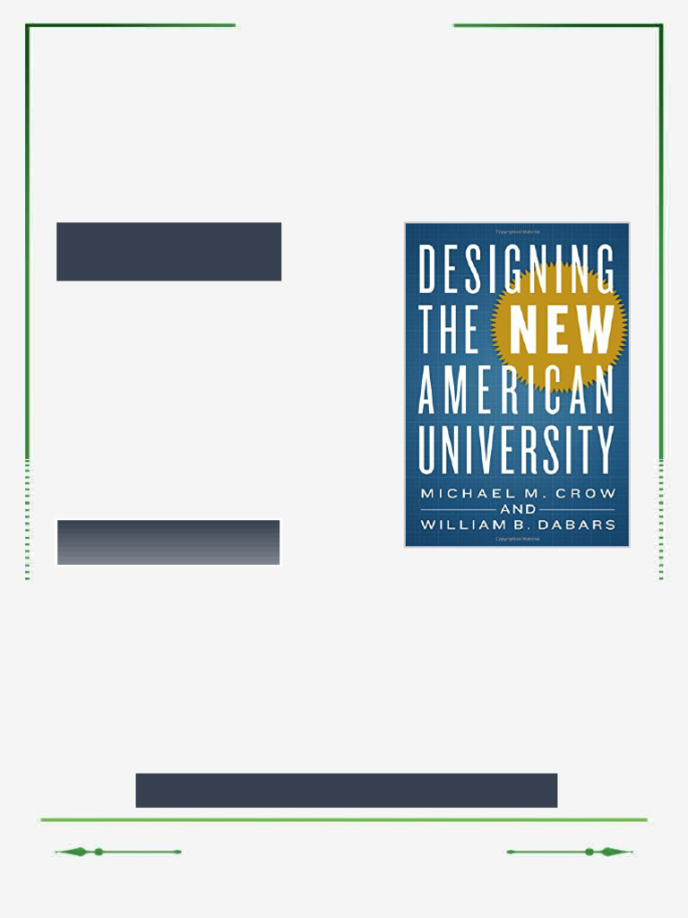 Designing the New American University 1st Edition Michael M. Crow ebook ...