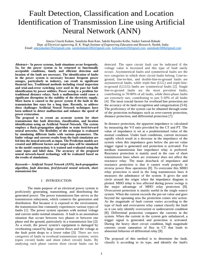 BE A GRP 16 Research Paper | PDF | Electric Power Transmission ...