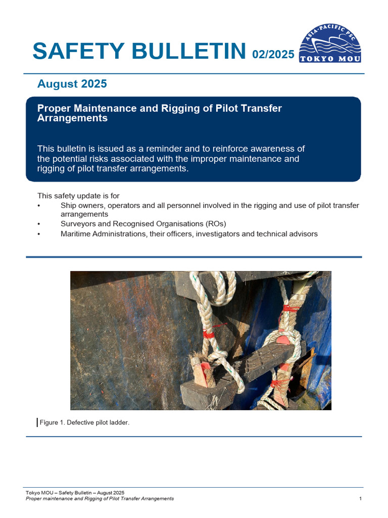 Tokyo Mou Safety Bulletin 2025 1 | PDF