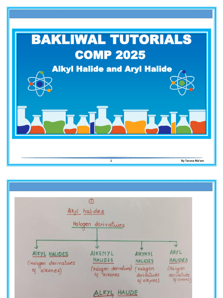 Alkyl Aryl Halides | PDF | Organic Chemistry | Chemistry