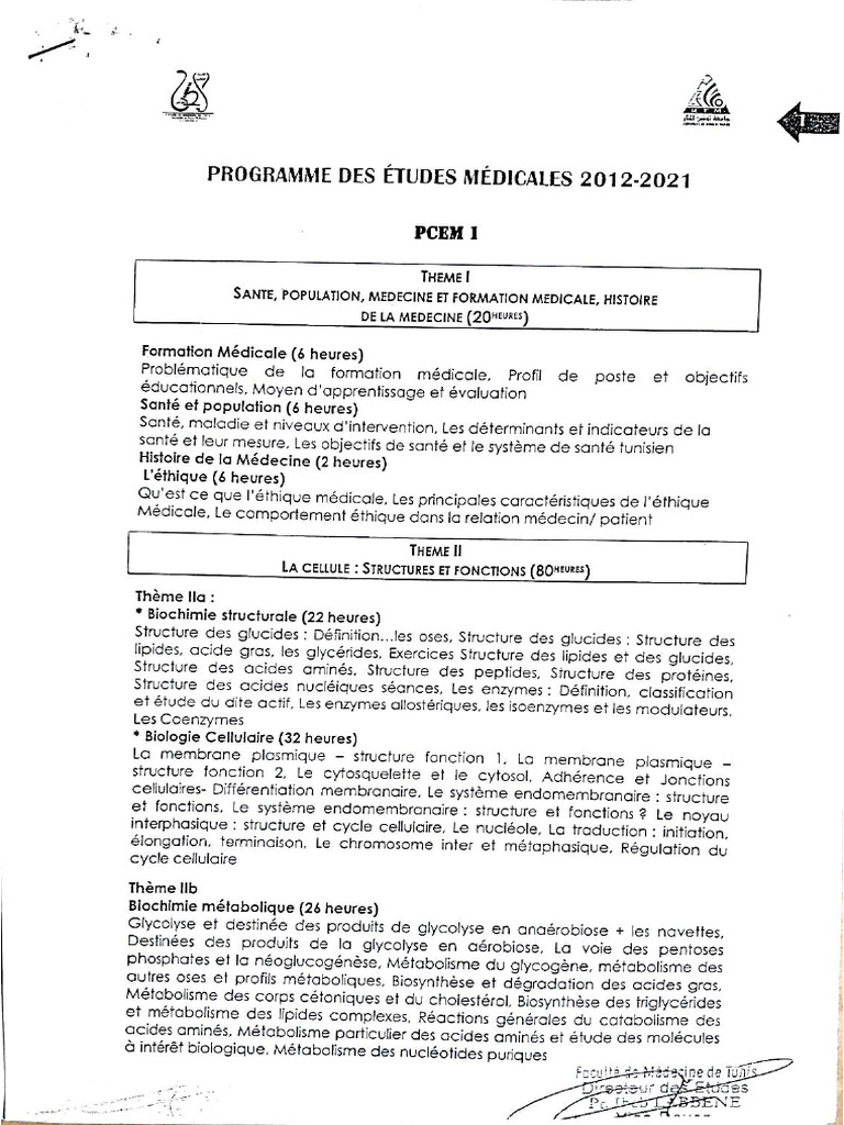 Programme d'Études FMT | PDF