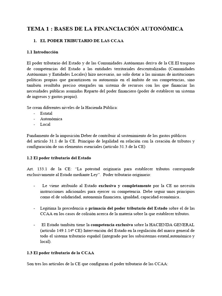 TEMA 1 (1) | PDF | Impuestos | Estado (política)
