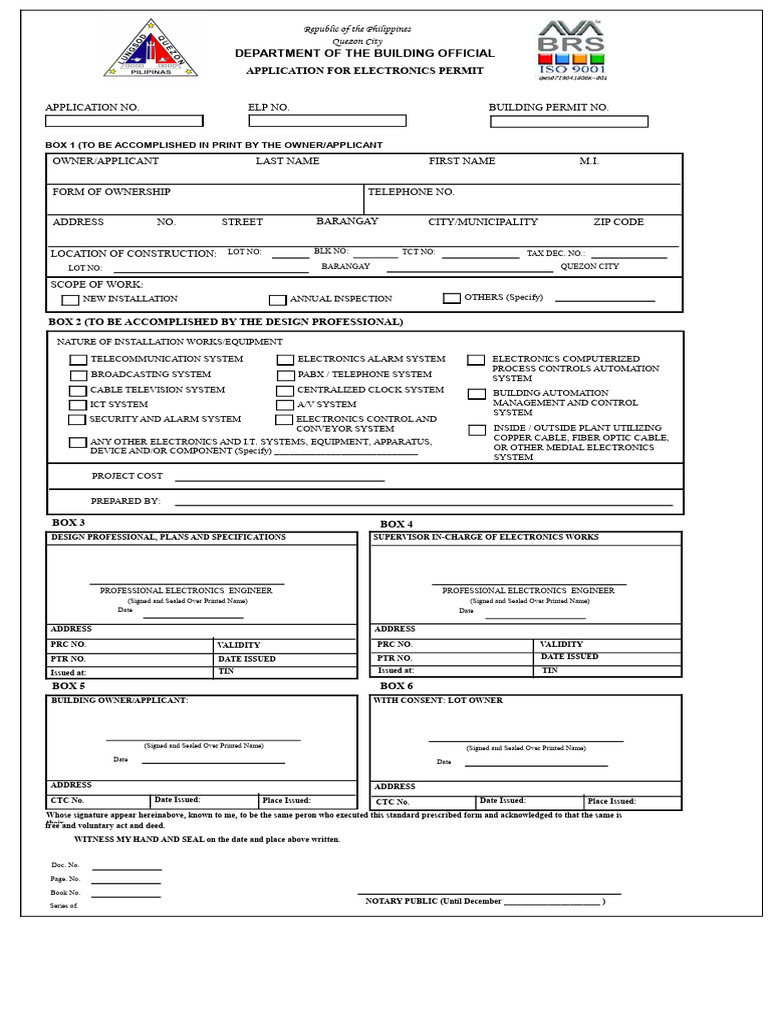 Electronics Permit Application Form | PDF | Electronics ...