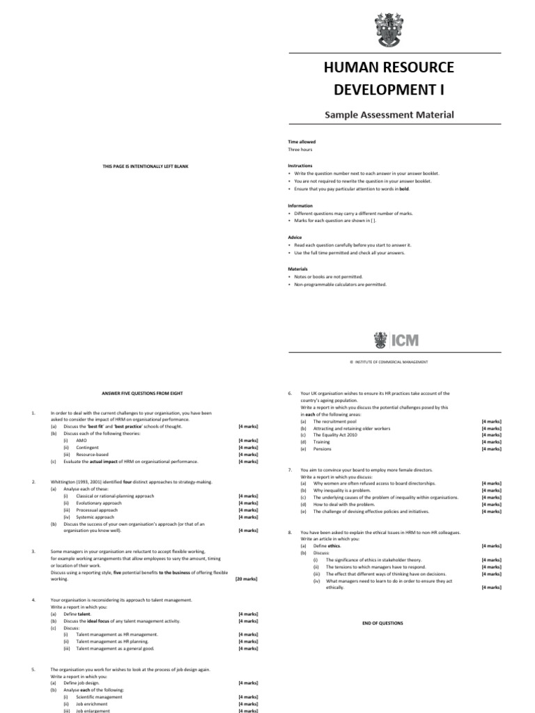 Human Resource Development I | PDF | Human Resource Management | Social ...