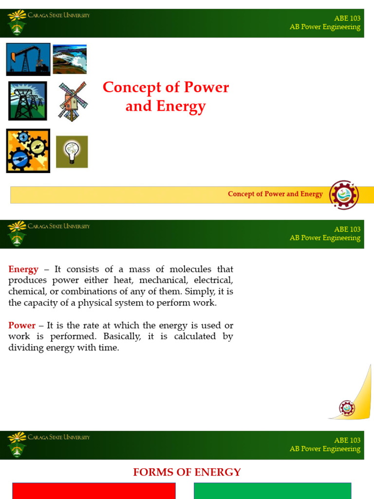 Power and Energy Concepts Overview | PDF | Energy Development | Heat