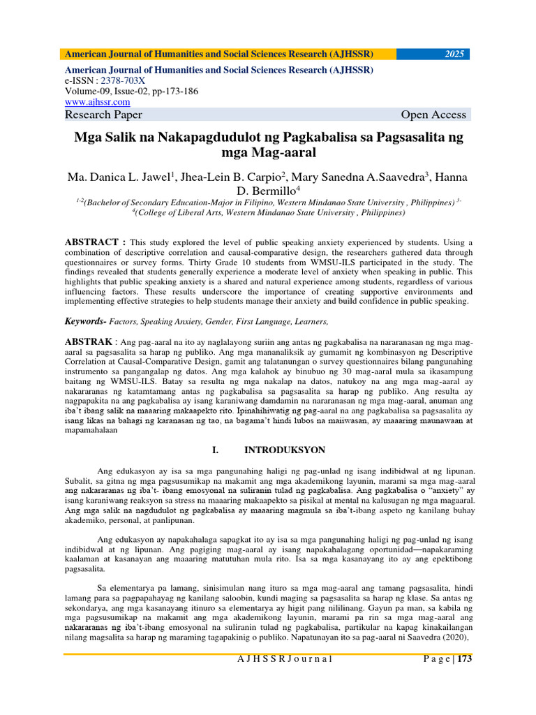Mga_Salik_na_Nakapagdudulot_ng_Pagkabalisa | PDF