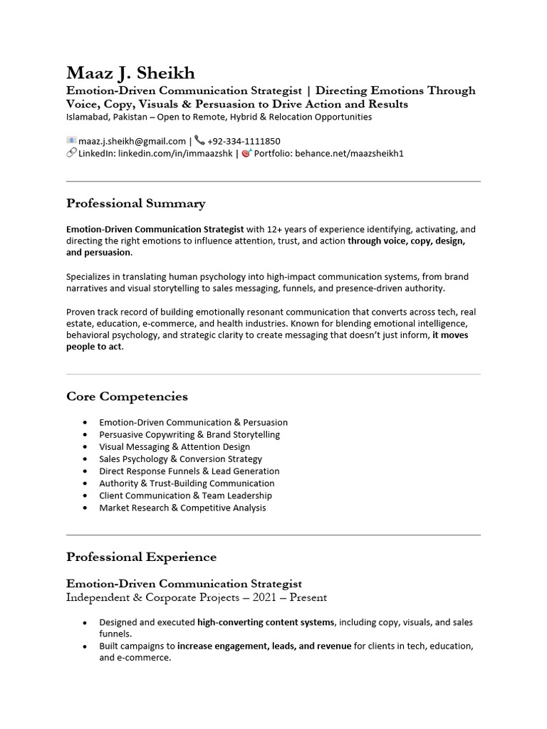 Maaz J Sheikh Resume | PDF | Marketing | Brand