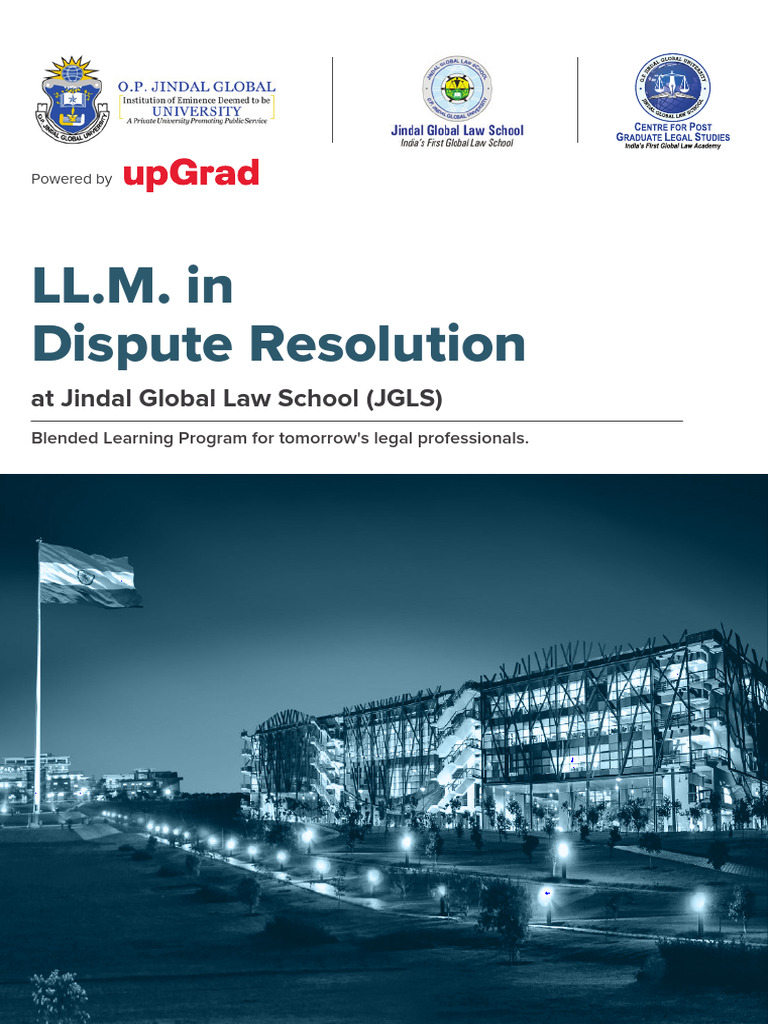 LL.M. in Dispute Resolution at JGLS | PDF | Alternative Dispute ...