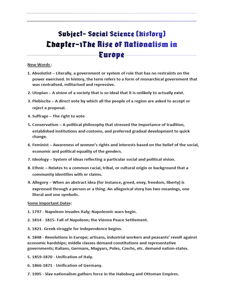 Nationalism in 19th Century Europe | PDF | Kingdom Of Prussia | Prussia