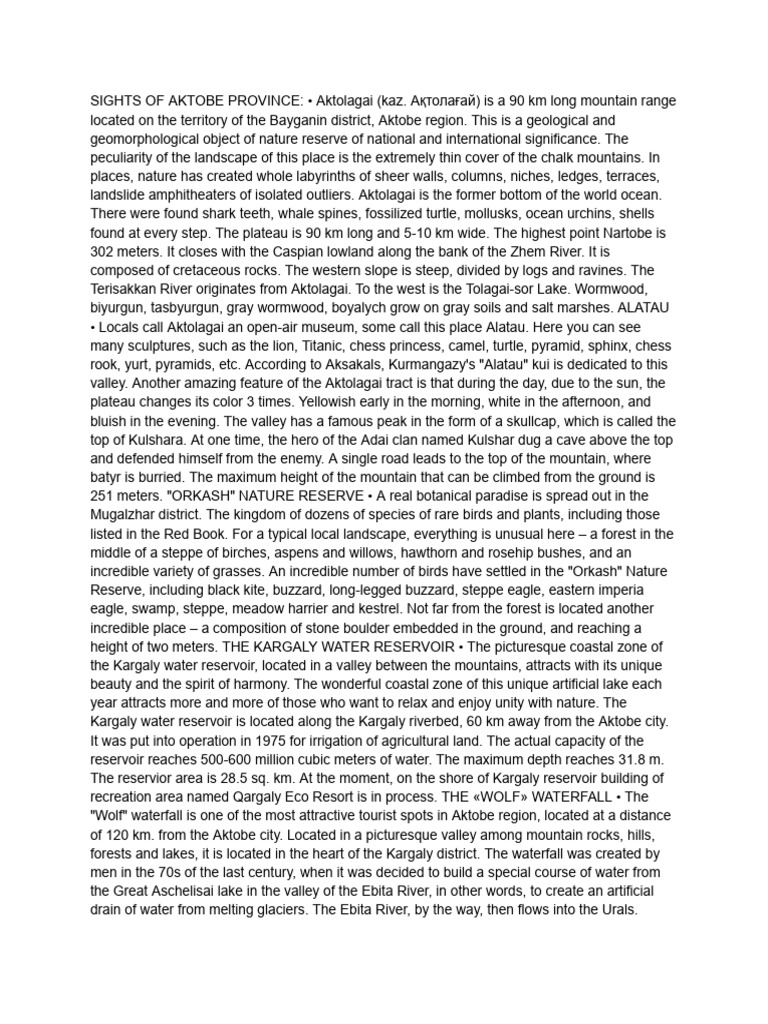 Geog from Aktobe | PDF