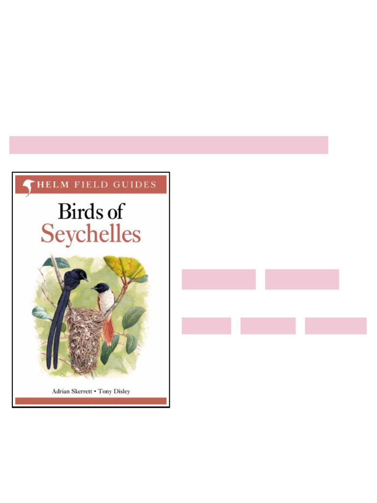 Birds Of Seychelles Adrian Skerrett And Tony Disley ebook premium ...