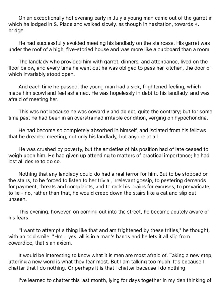 Crime and Punishment by Fyodor Dostoyev | PDF