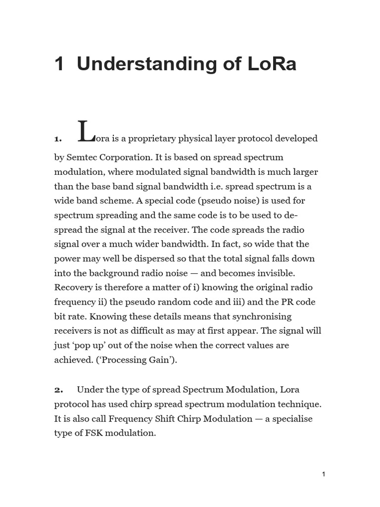 Understanding LoRa Technology Basics | PDF | Radio | Radio Spectrum